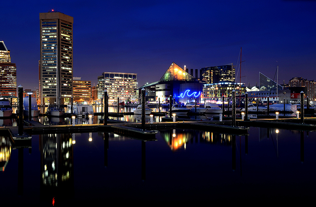 Inner Harbor of Downtown Baltimore City